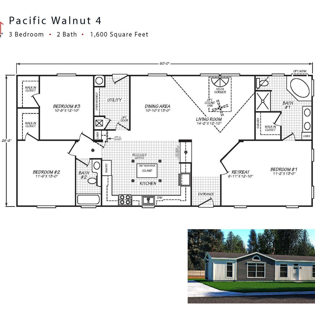 PACIFIC WALNUT 4- 3BD X 2BA 1,600 SQFT – Pacific Homes
