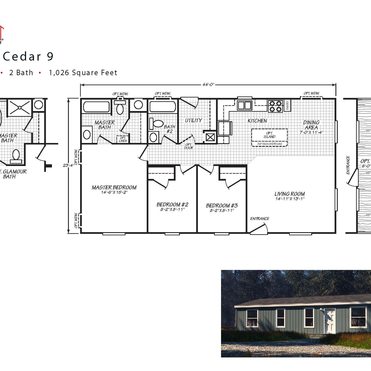 PACIFIC CEDAR 9- 3BD X 2BA 1,026 SQFT – Pacific Homes