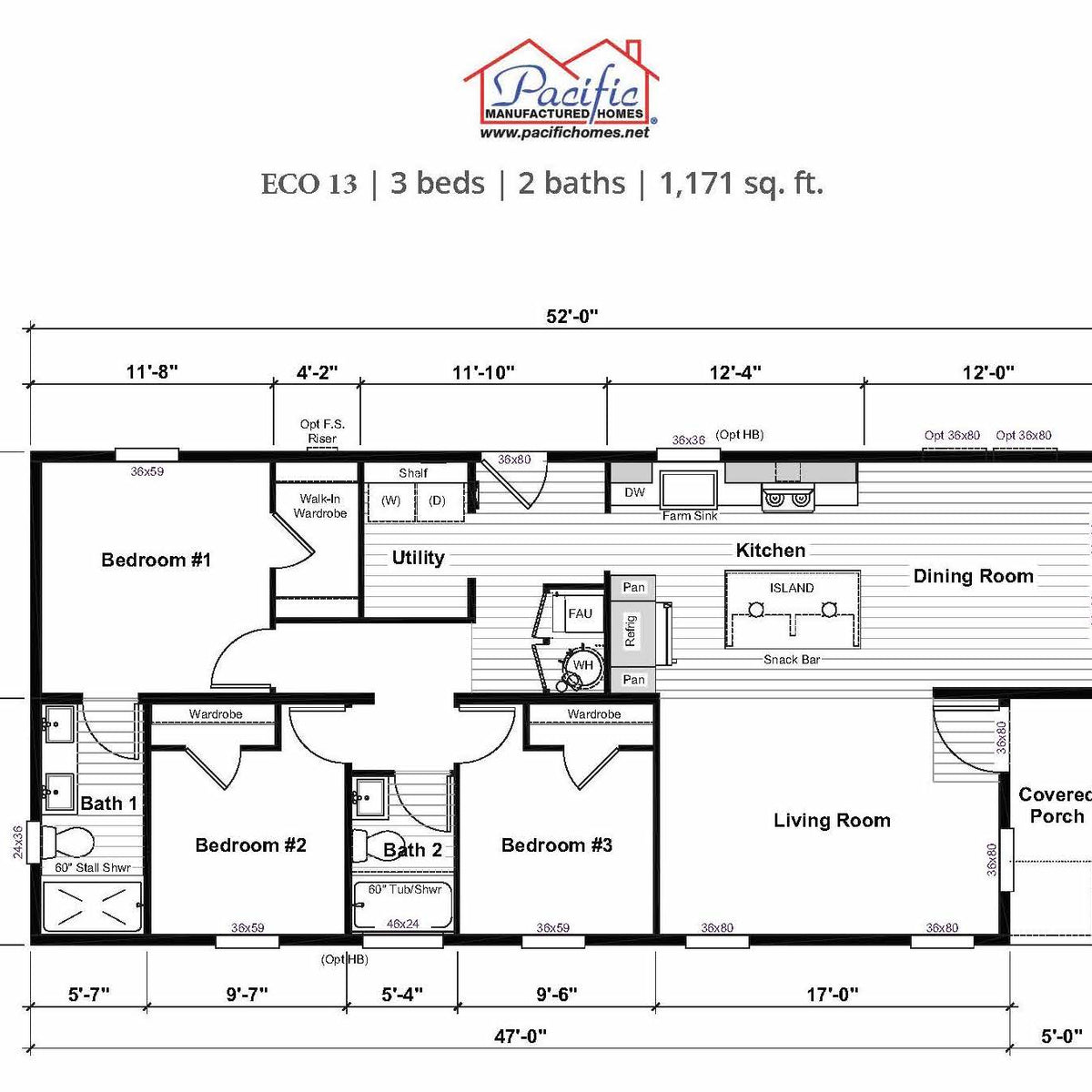 PACIFIC ECO 13 - 3BD X 2BA 1,171 SQFT – Pacific Homes