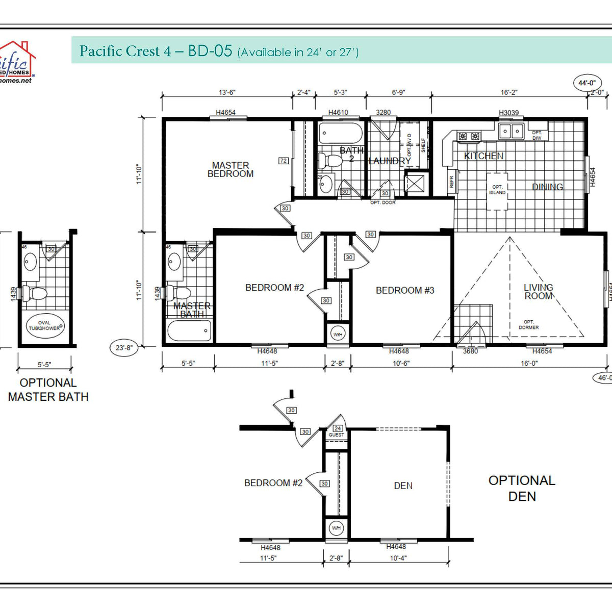PACIFIC CREST 4 - 3BD X 2BA 1,065 SQFT – Pacific Homes