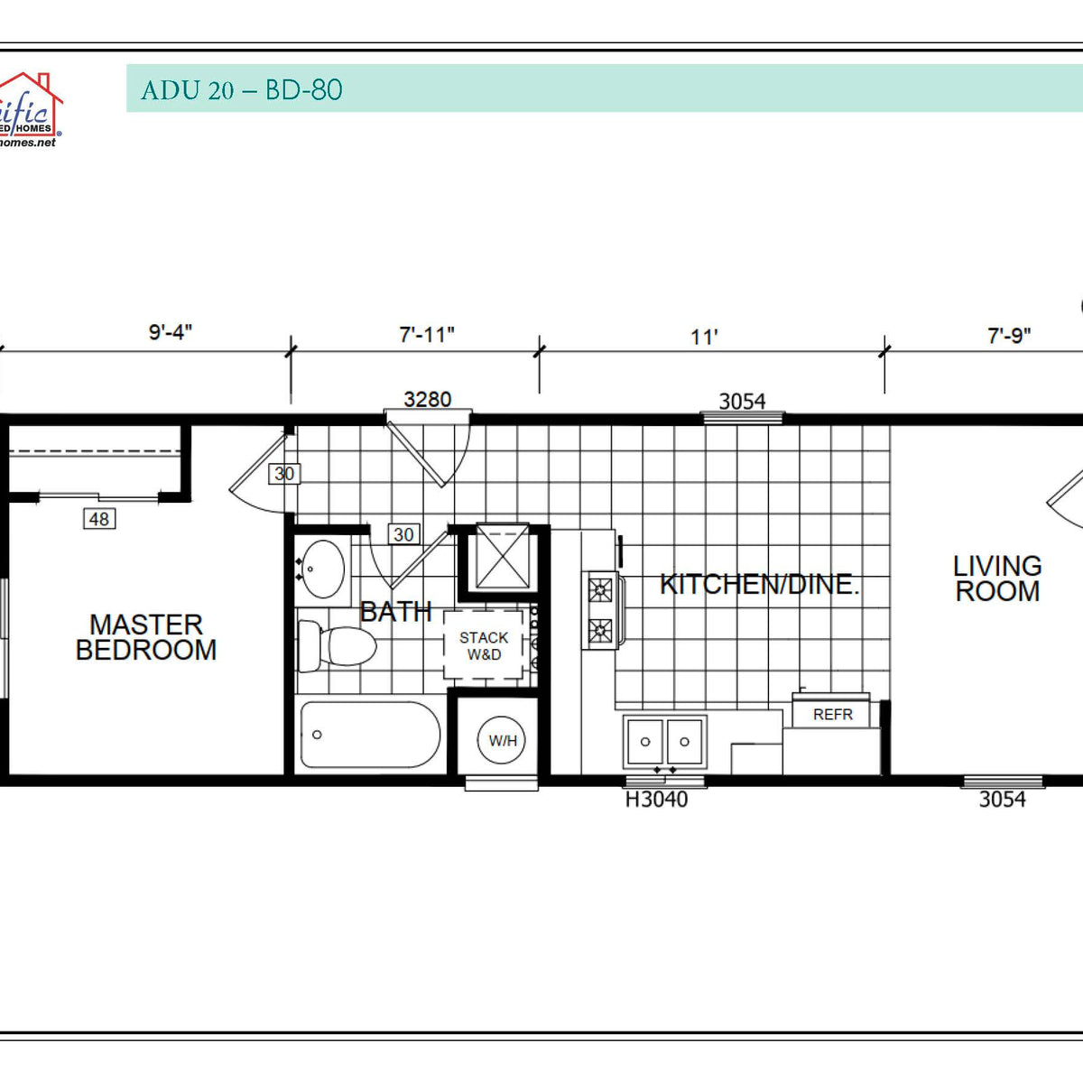 PACIFIC ADU 20 - 1BD X 1BA 426 SQFT – Pacific Homes