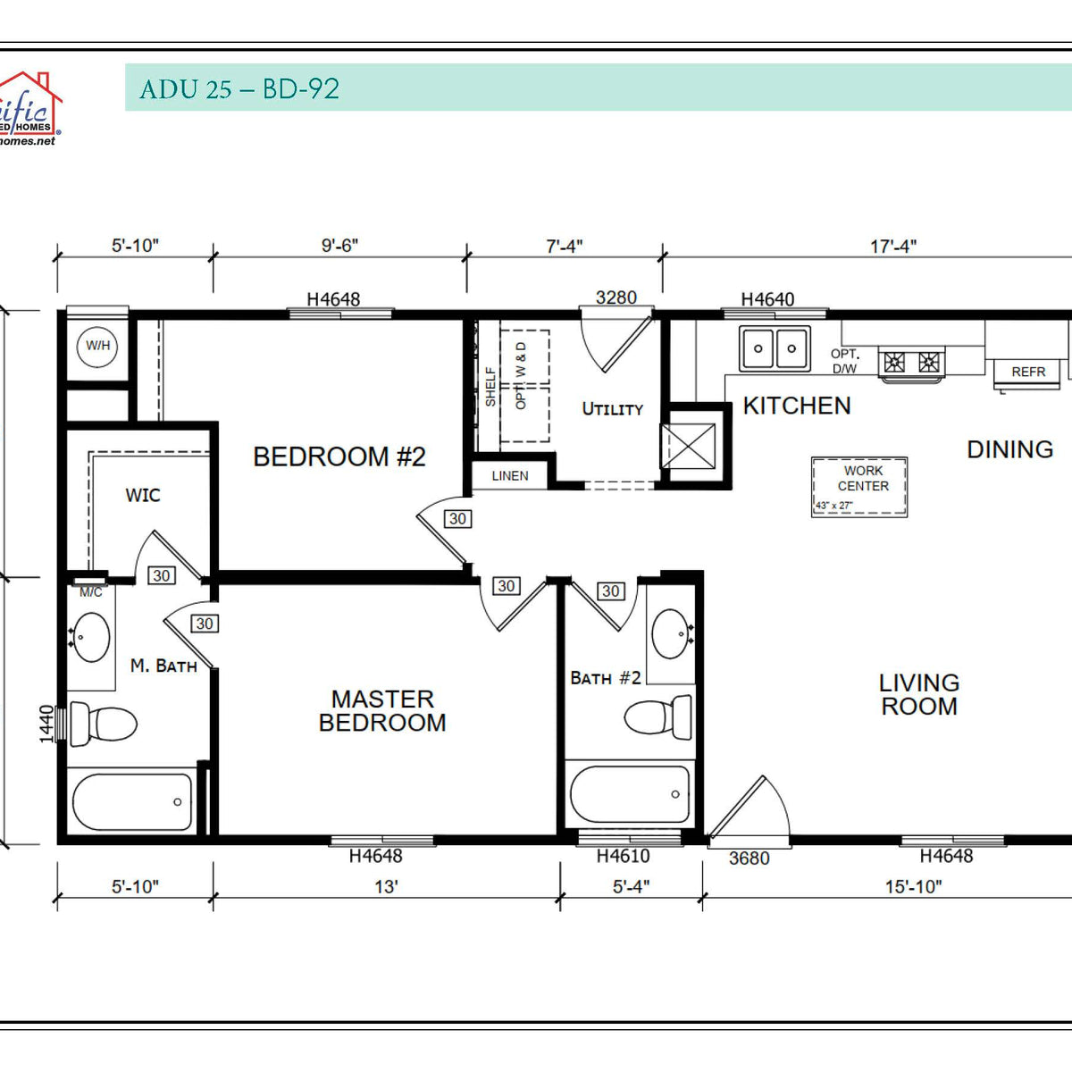 PACIFIC ADU 25 - 2BD X 2BA 800 SQFT – Pacific Homes