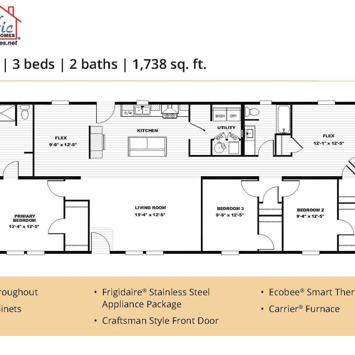 PACIFIC ENTRY 26 - 3BD X 2BA 1,738 SQFT – Pacific Homes